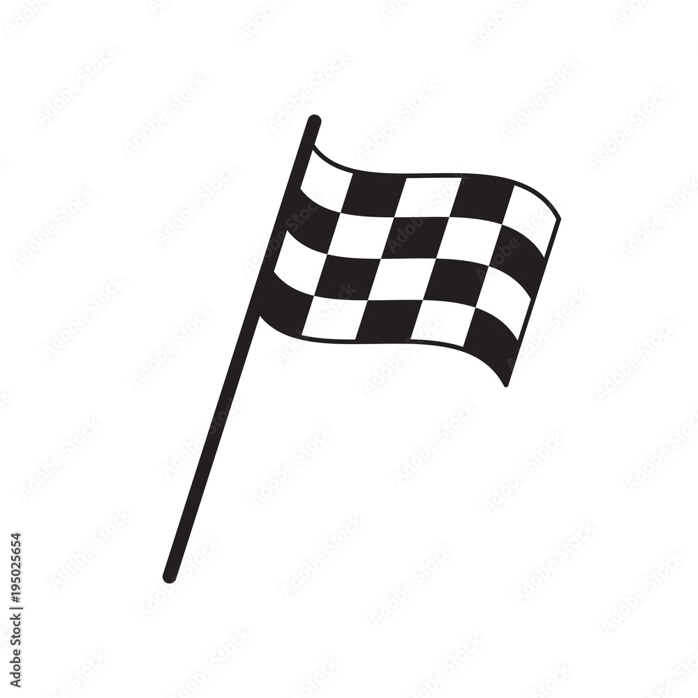 Finish flag symbol in simple vector style isolated on white Stock ...