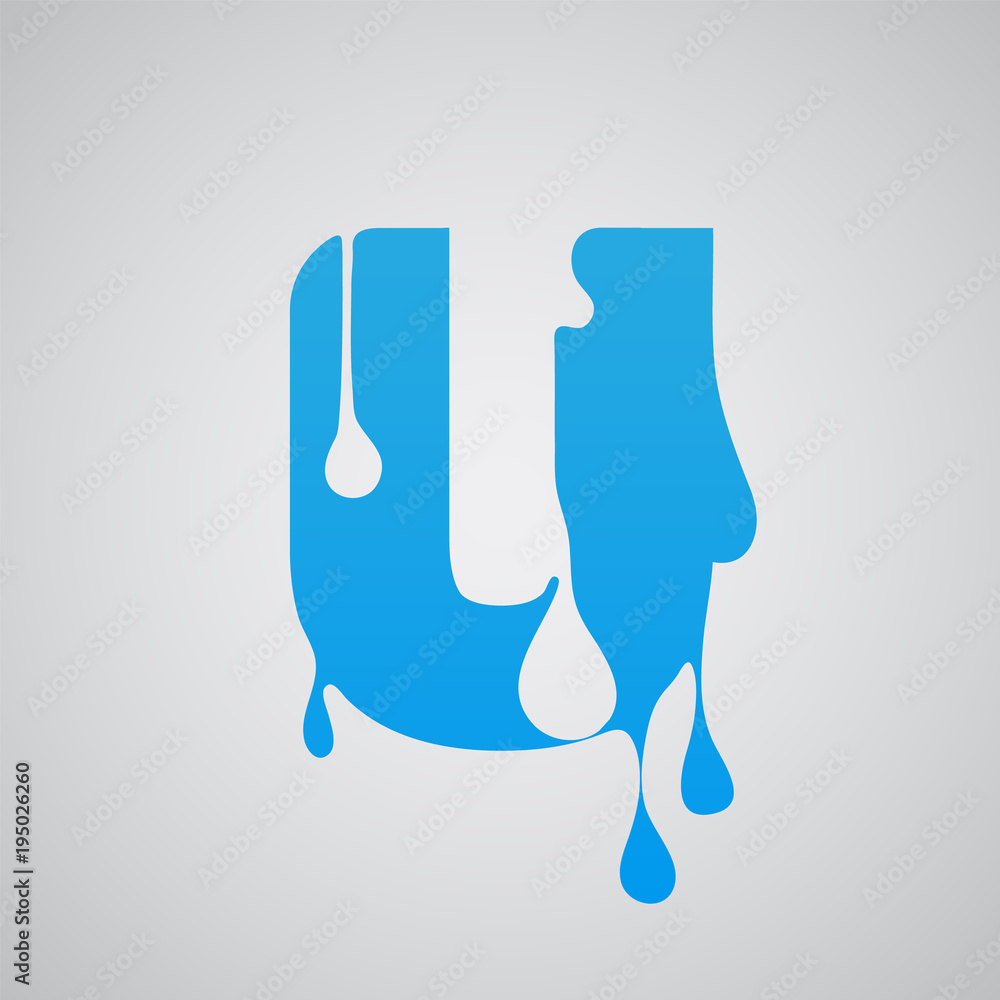 Blue flow character, vector. Stock Vector | Adobe Stock