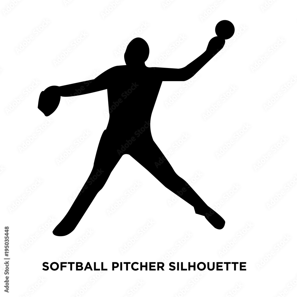 Softball Ptiching Clipart