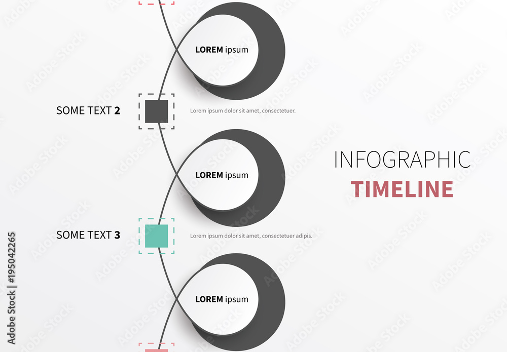 Infographic Layout with Loop Element 1 Stock Template | Adobe Stock