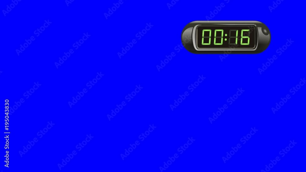 20 second Digital Countdown Timer, Counter, isolated. Real time ...