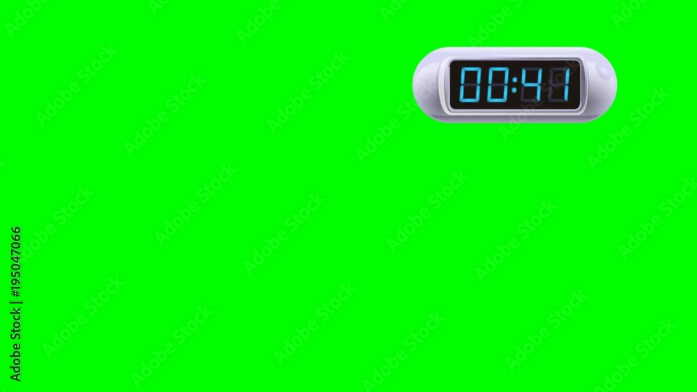 45 second Digital Countdown Timer, Counter, isolated. Real time ...