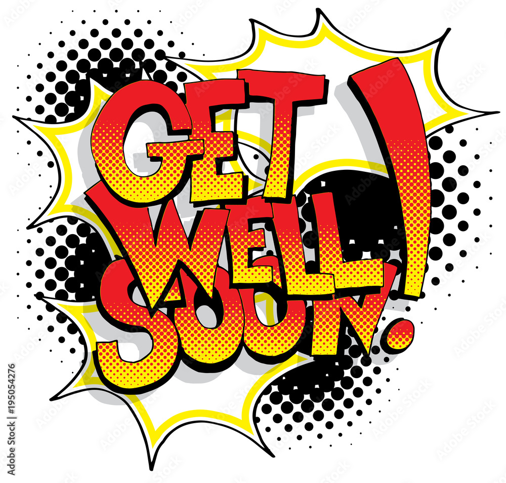 Get Well Soon Comic Book Words Stock Vector | Adobe Stock