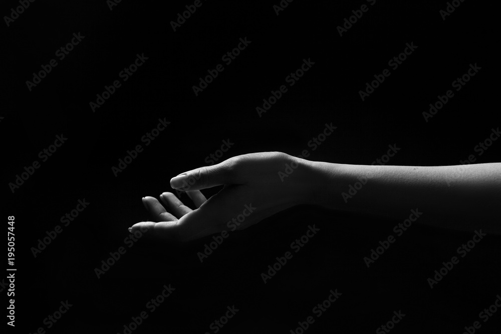 black and white hands art photography Stock Photo | Adobe Stock