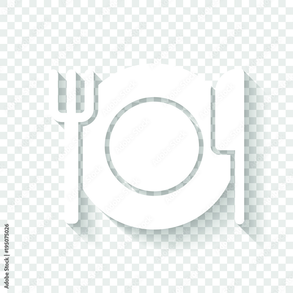White Fork And Knife Icon