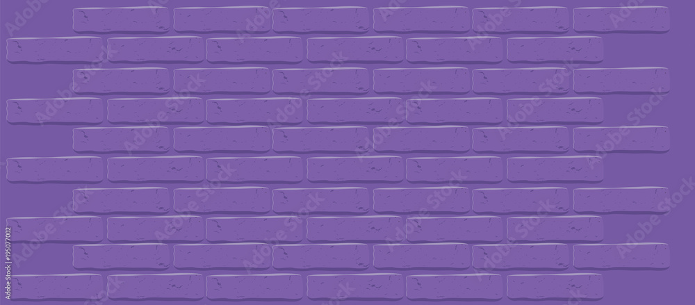 Ultra Violet color of the year 2018. Purple brick wall texture. Cracked ...