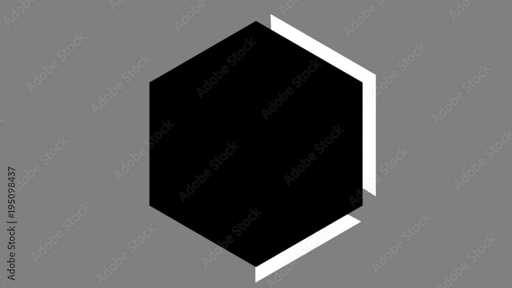 UX Hexagon Loader, Clock. A 6 sided polygon shape load icon with an animated outline. 素材庫影片 ...