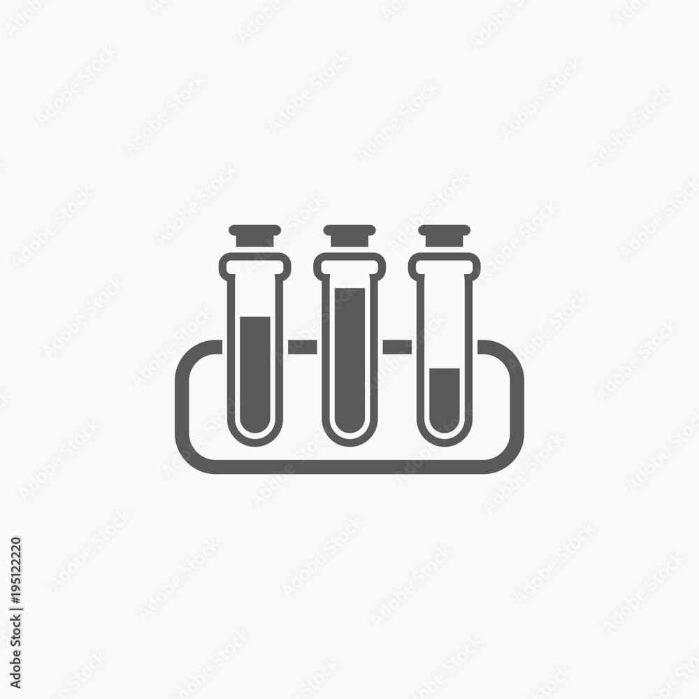 test tube icon, laboratory vector, test tube rack Stock Vector | Adobe ...