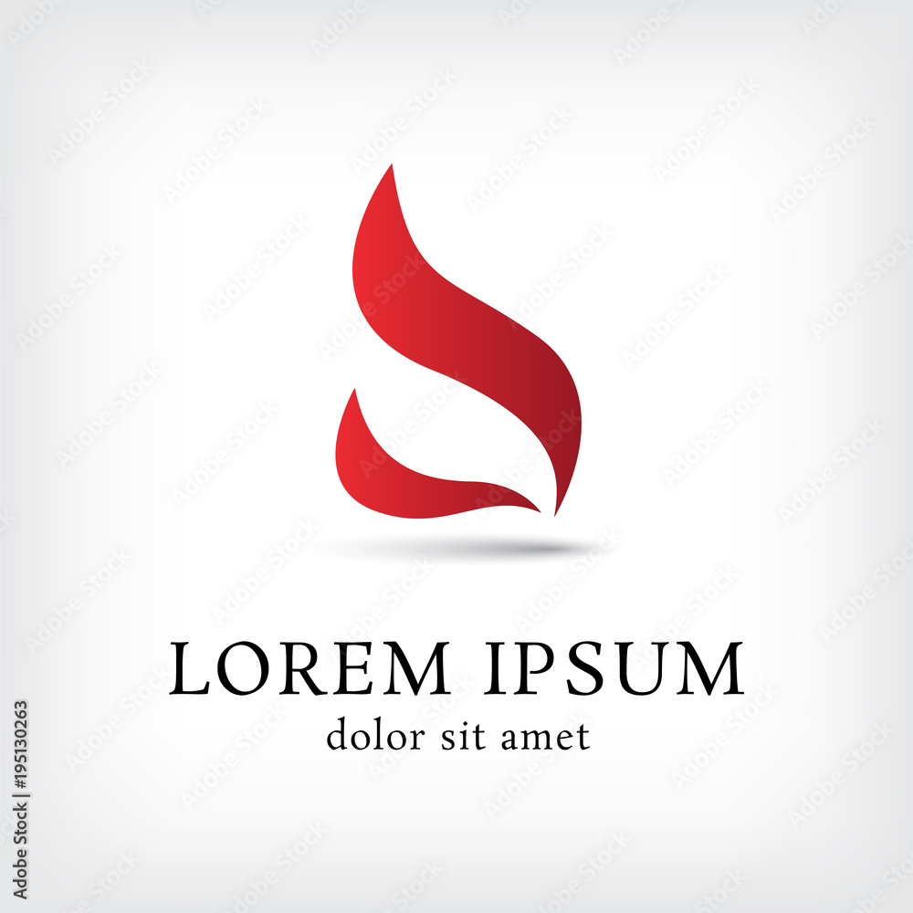 flame vector logo design template, fire icon, blaze sign, twirl symbol ...