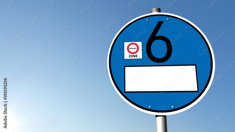 Schild Euro 6 - Abgasnorm Stock-foto | Adobe Stock
