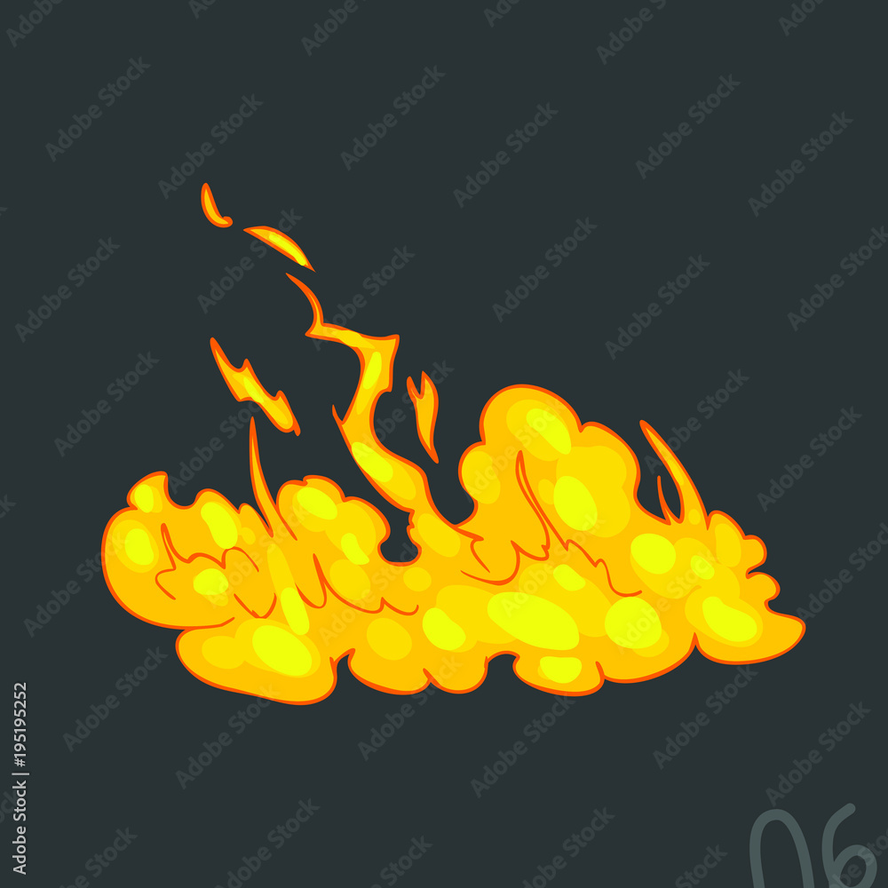 illustrator 2d fire Stock Vector | Adobe Stock