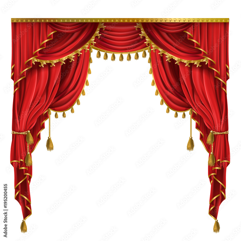 Gold And Red Curtains