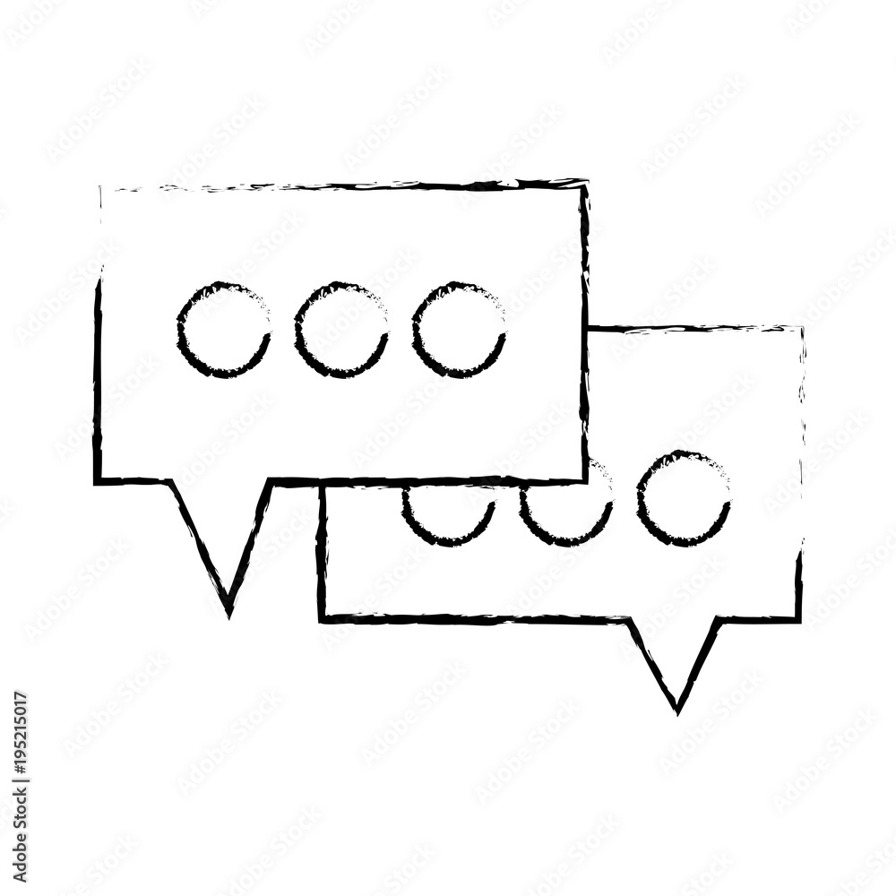 grunge chat bubbles text message idea Stock Vector | Adobe Stock