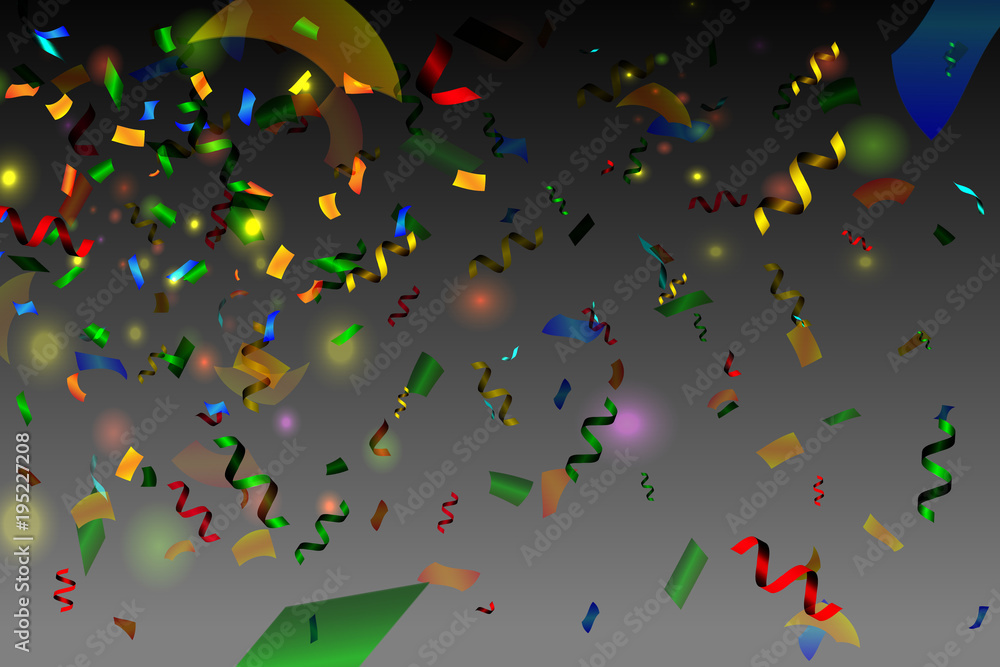 Abstract background with many drops Colorful bright confetti on a ...