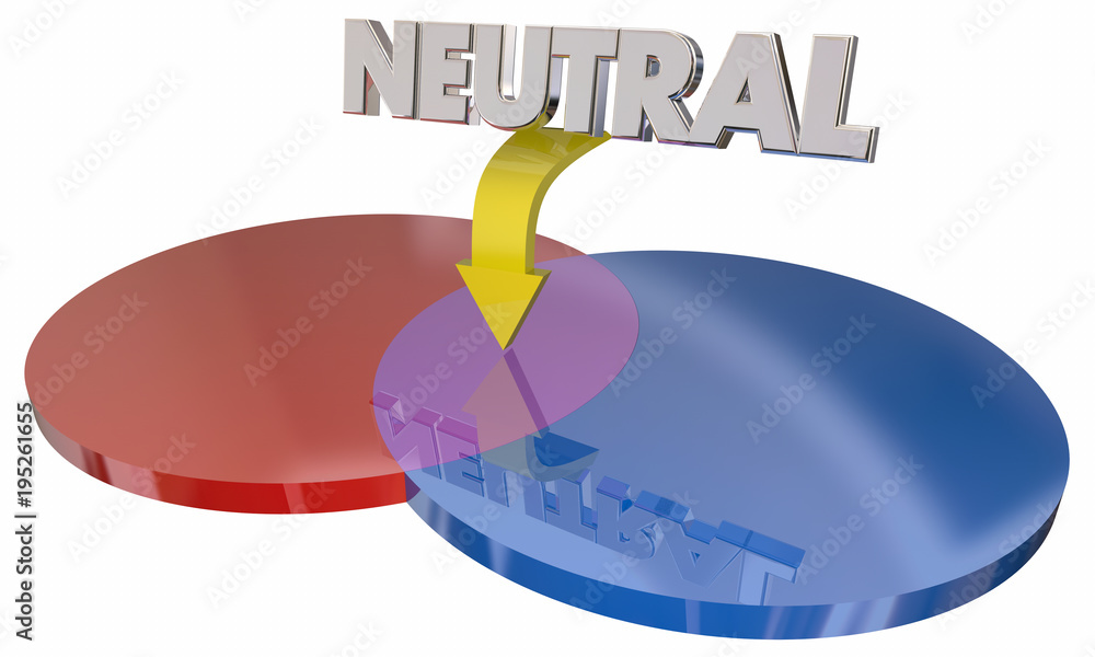 Neutral Choice Two Options Middle Ground Compromise 3d Illustration ...