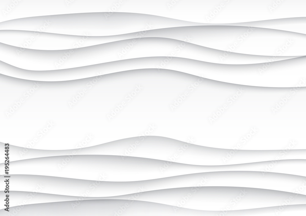 Abstract gray wave layers paper cut cover design.A4 size for business ...