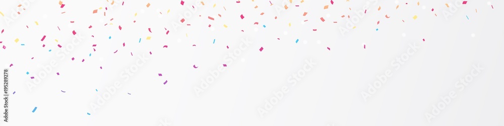 Colorful confetti banner Stock Vector | Adobe Stock