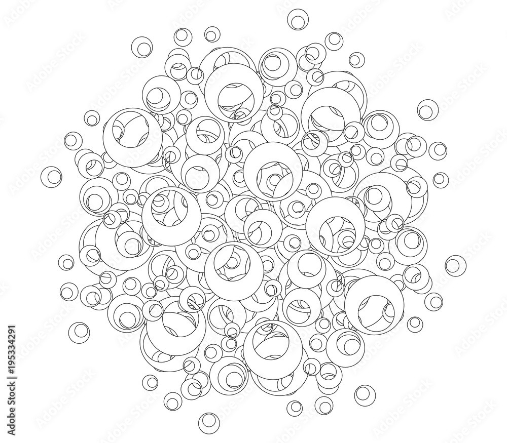 Circles coloring page Stock Vector | Adobe Stock
