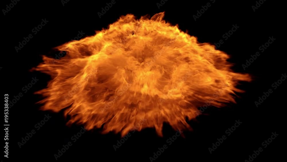 Ring of fire / fire from rocket launch / shockwave fire. Separated on ...