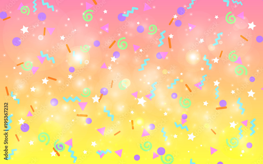 Festive confetti background for Happy Birthday. Greeting card. Stock ...