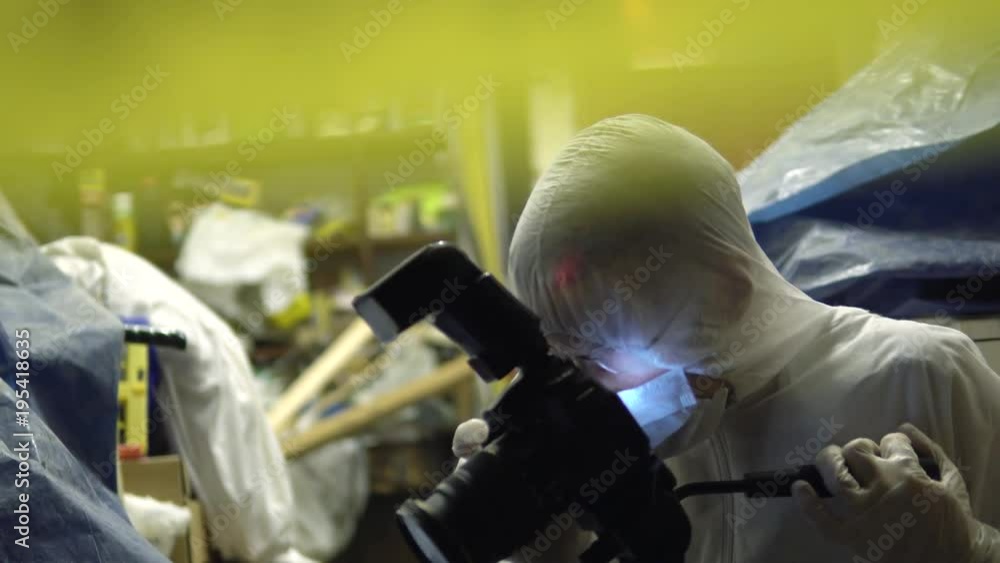 Forensics Crime Scene Police Photographer, Murder Investigation At ...