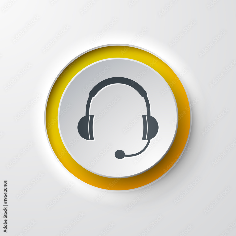 Vecteur Stock icône bouton SAV Assistance Service Client | Adobe Stock