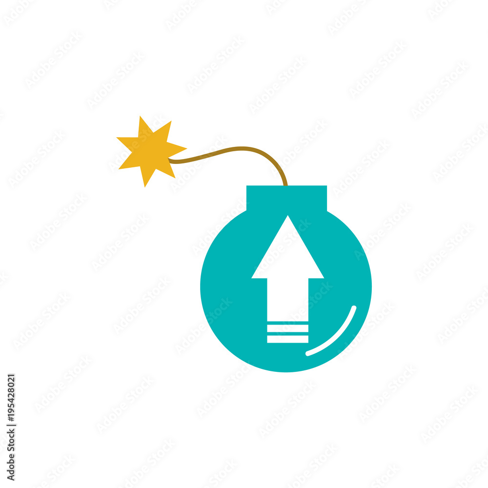 Upload Bomb Logo Icon Design Stock Vector | Adobe Stock