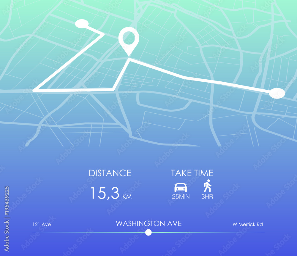 map, gps, navigation, city, route, vector, mobile, background ...
