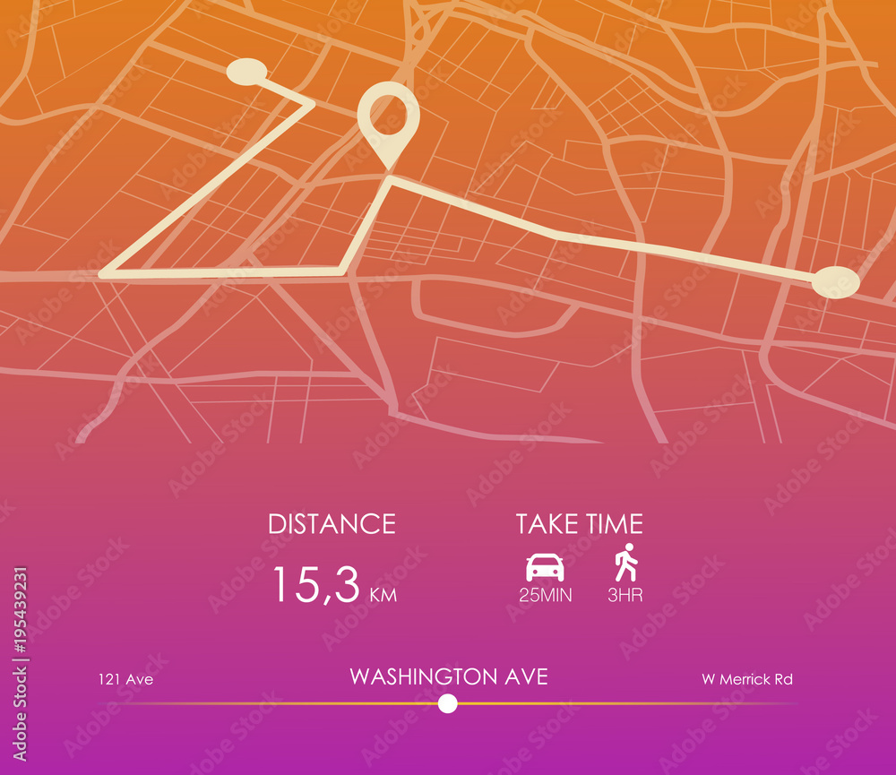 map, gps, navigation, city, route, vector, mobile, background ...