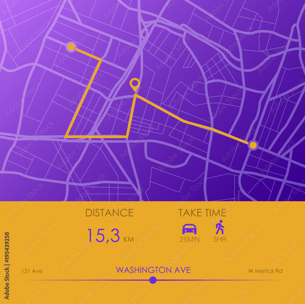 map, gps, navigation, city, route, vector, mobile, background ...