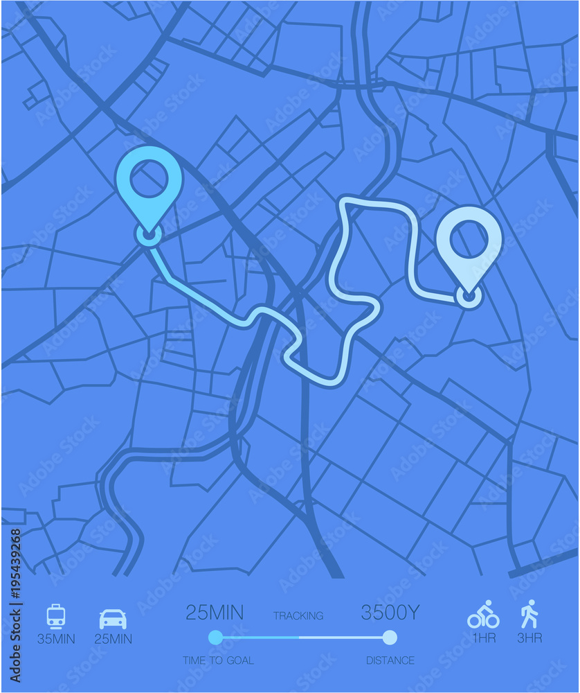 map, gps, navigation, city, route, vector, mobile, background ...