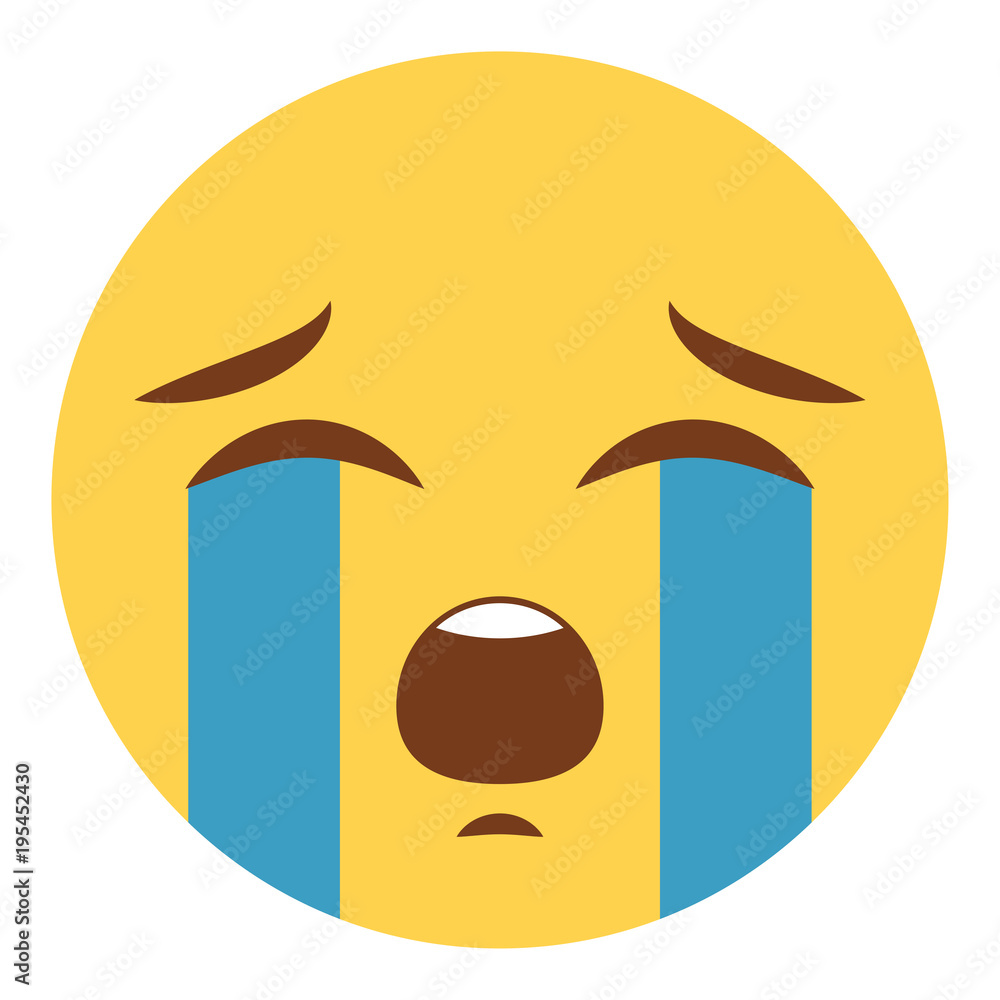 Emoji heulend Stock Vector | Adobe Stock