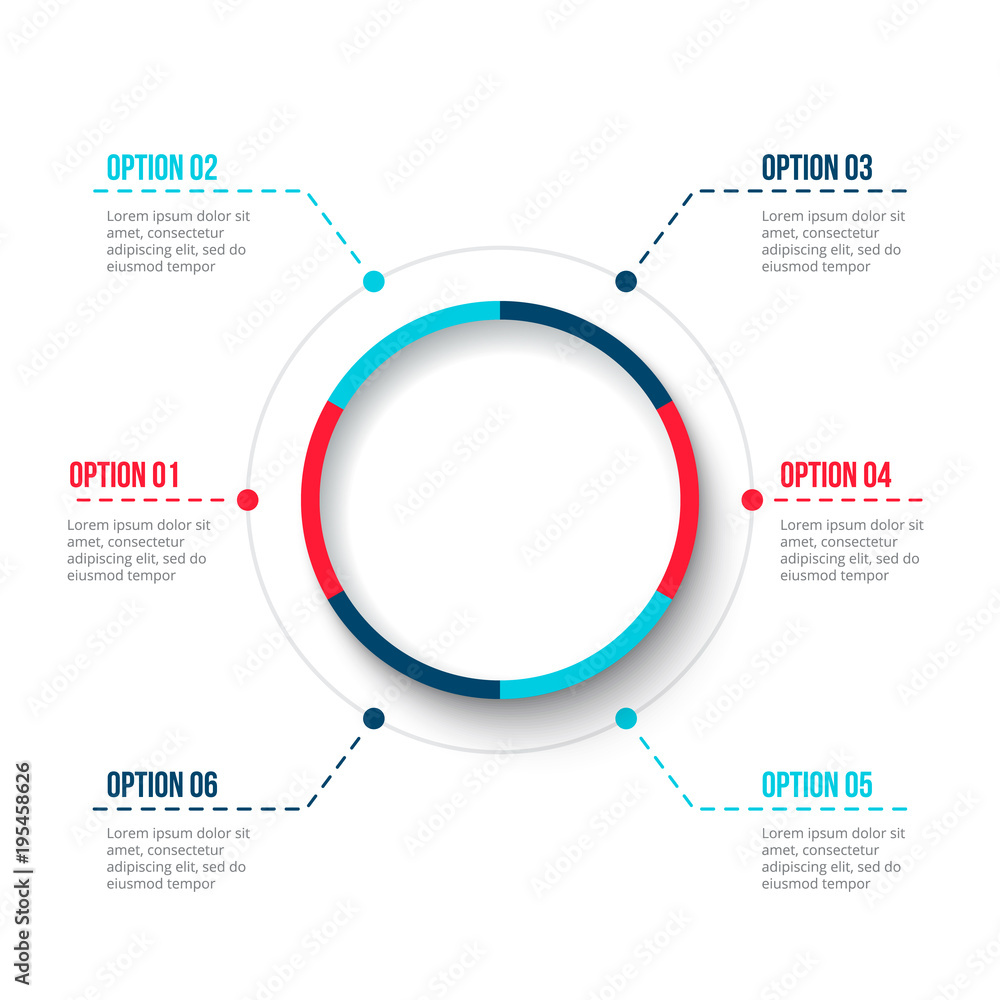 Vector circle element for infographic. Template for cycle diagram ...