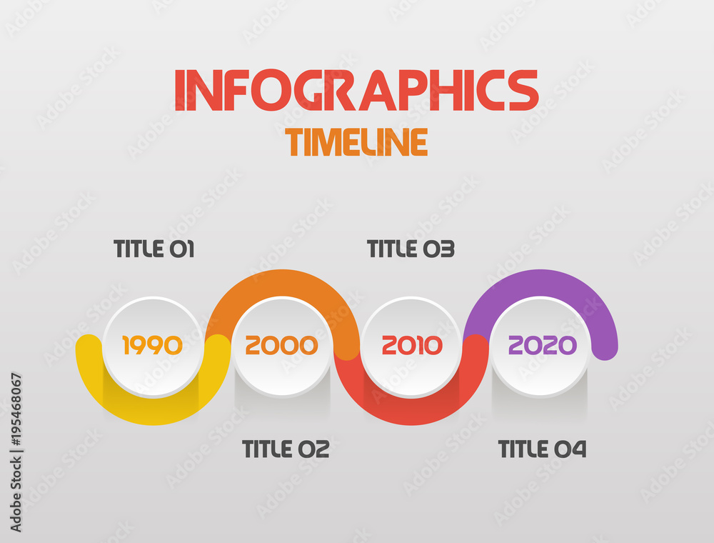 Horizontal steps timeline infographics - can illustrate a strategy ...