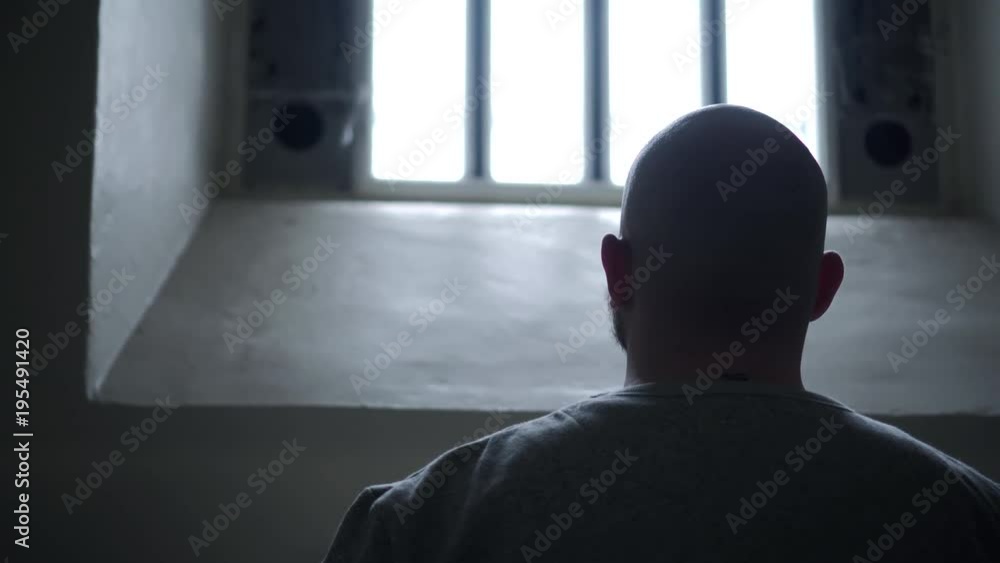Prisoner In Cell, Cinematic Incarceration In Modern Prison, 4K Inmate ...