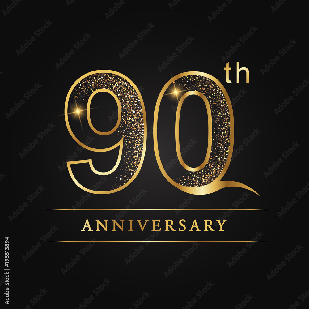 90th years anniversary, ninety, 90th anniversary, three number, 3rd, 3 ...