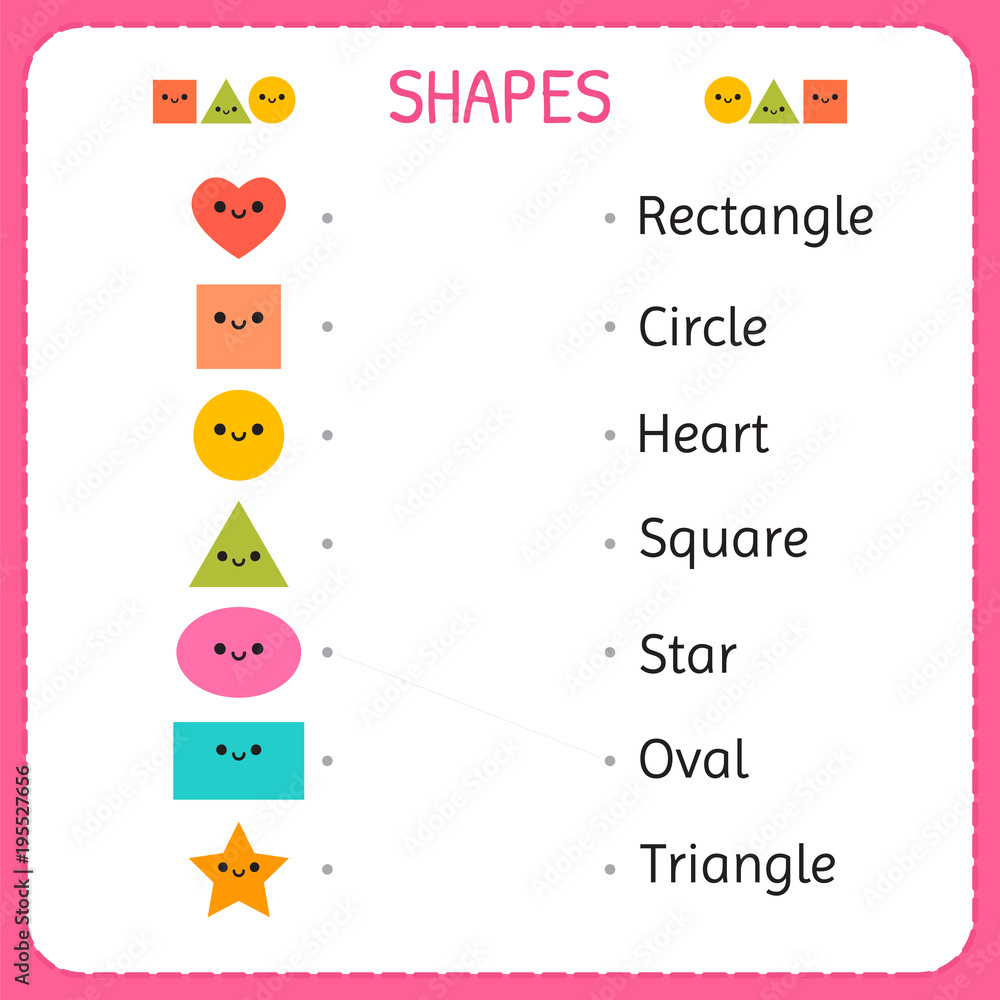 Draw A Line Connecting Each Figure To Its Description Learn Shapes And draw-a-line-connecting-each-figure-to-its-description-learn-shapes-and
