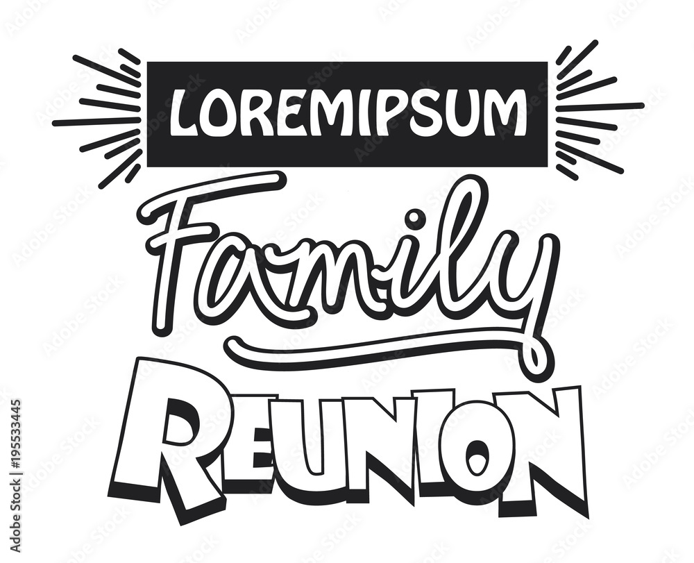 Family Reunion design template Stock Vector | Adobe Stock