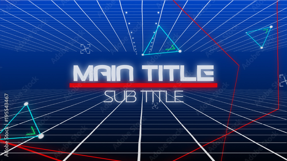 80s Digital Grid Title Stock Template | Adobe Stock