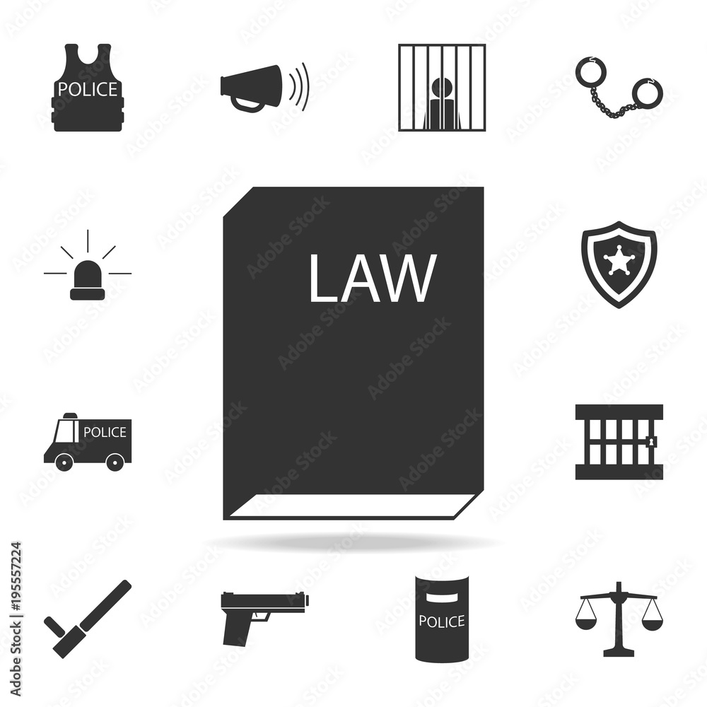 book of law icon. Detailed set of police element icons. Premium quality ...