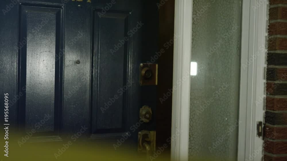 Crime scene in front of a residential building a home burglarized Stock ...