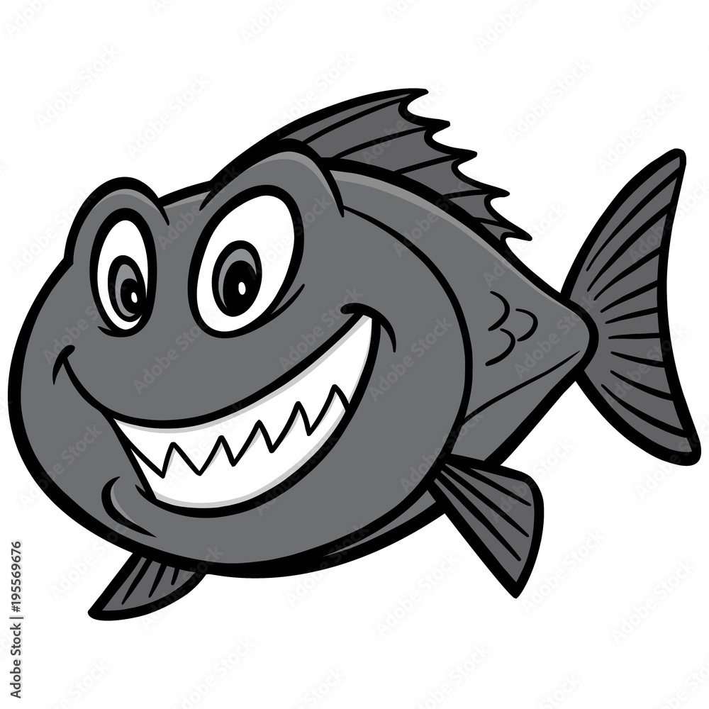 Red Snapper Fish Illustration - A vector cartoon illustration of a Red ...