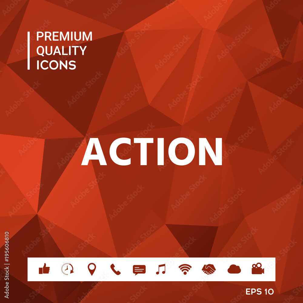 Action button symbol Stock Vector | Adobe Stock