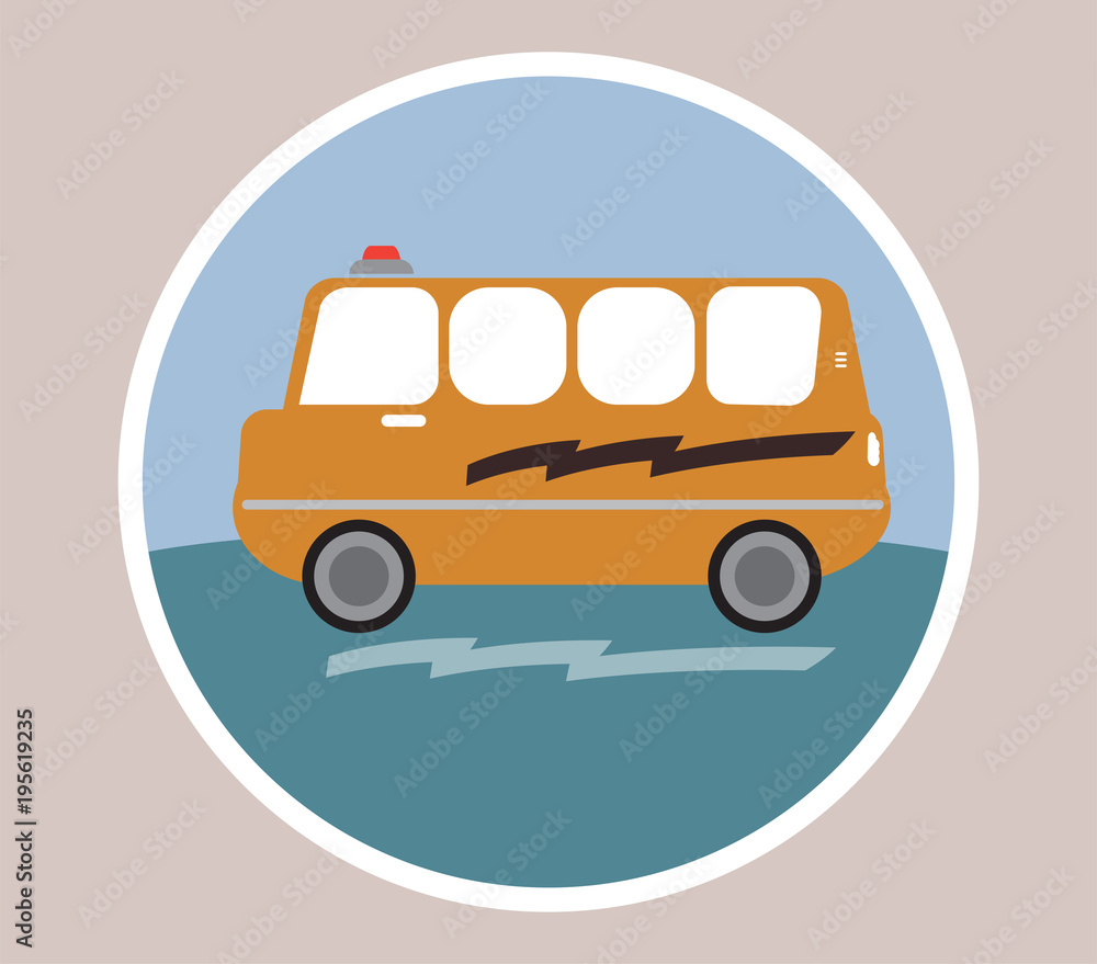 Clipart Bus On Water