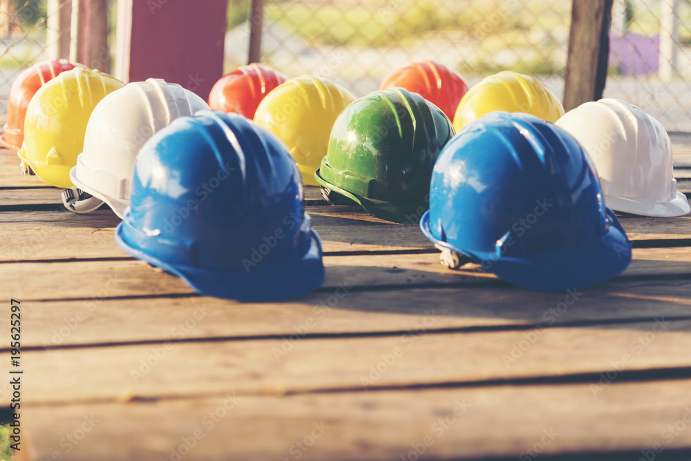 Safety hardhat Helmet Engineering Construction worker equipment. Hard ...
