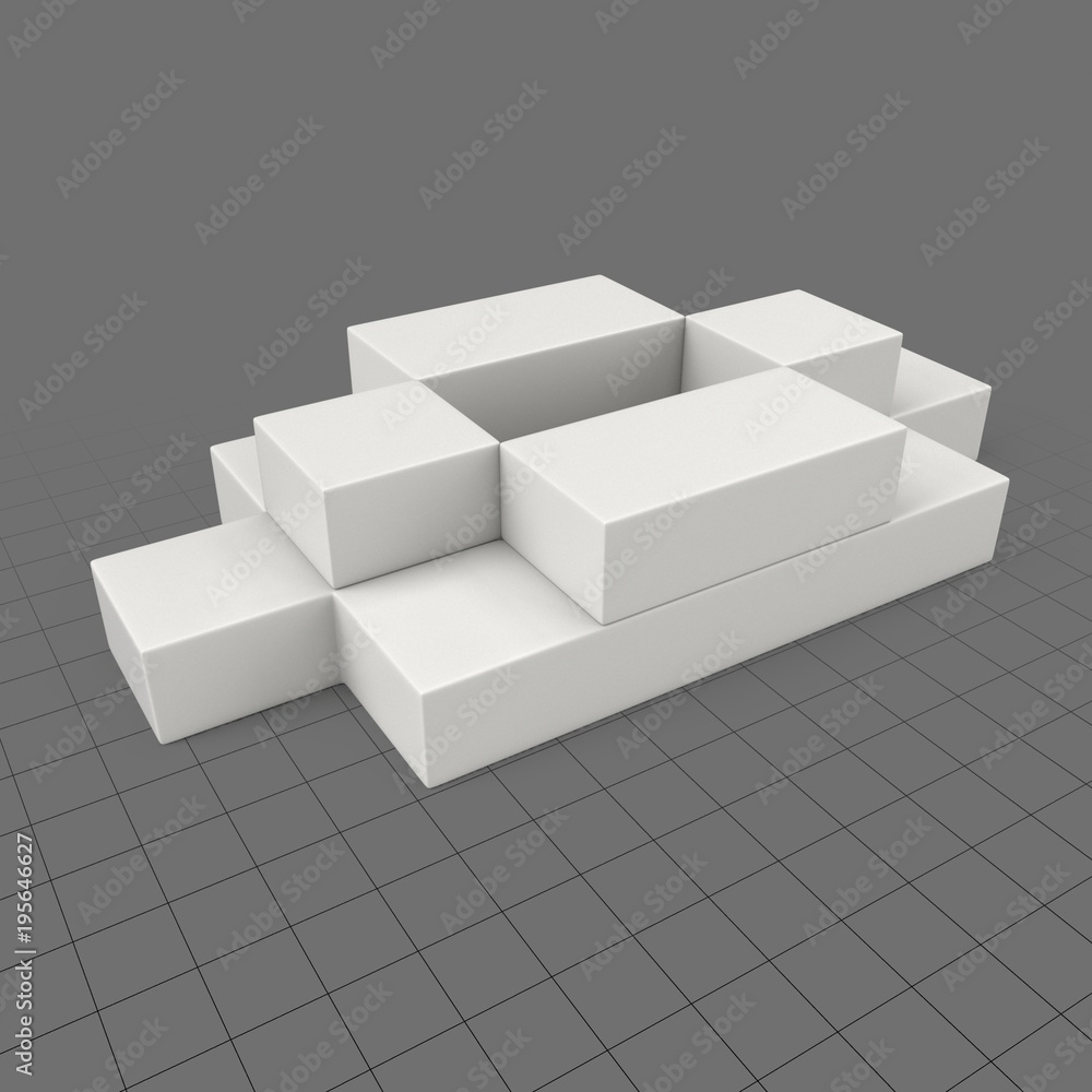 Block cloud 1 Stock 3D asset | Adobe Stock