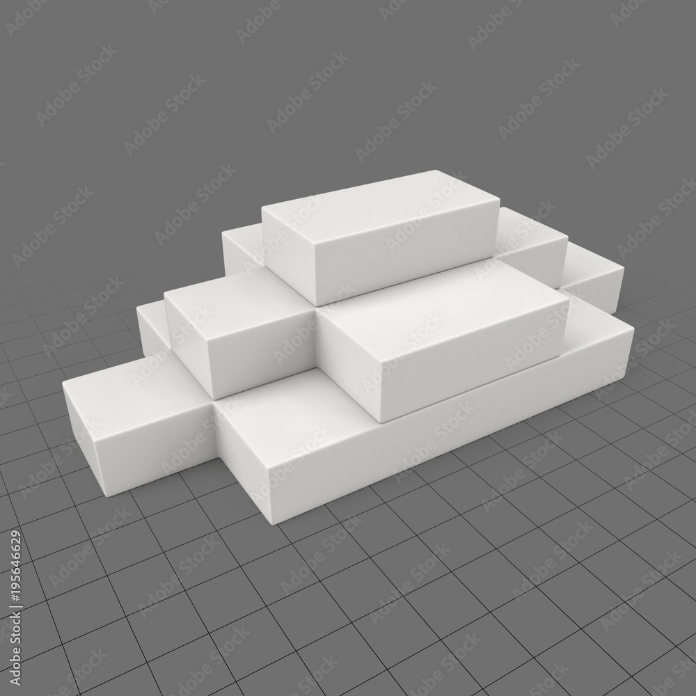 Block cloud 4 Stock 3D asset | Adobe Stock