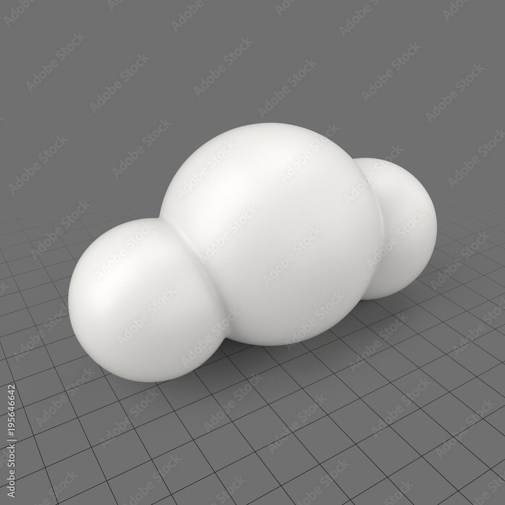 Bubble cloud 1 Stock 3D asset | Adobe Stock