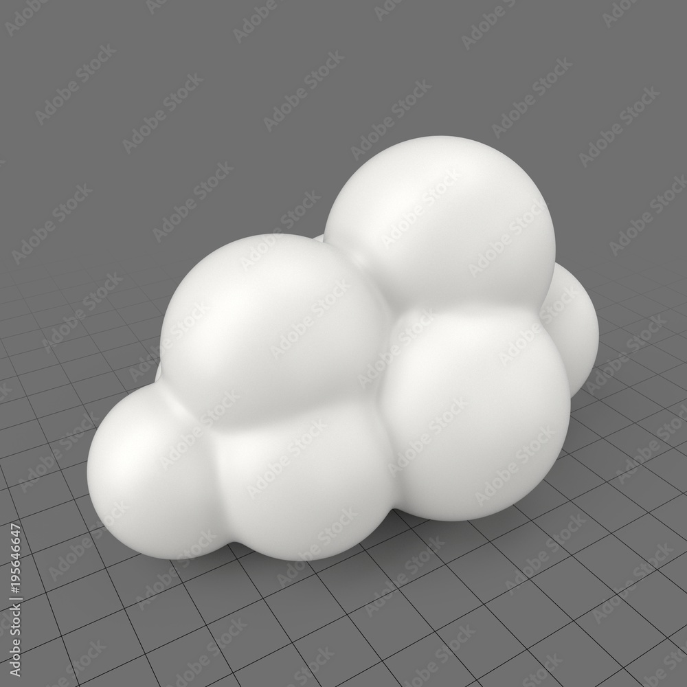 Bubble cloud 3 Stock 3D asset | Adobe Stock