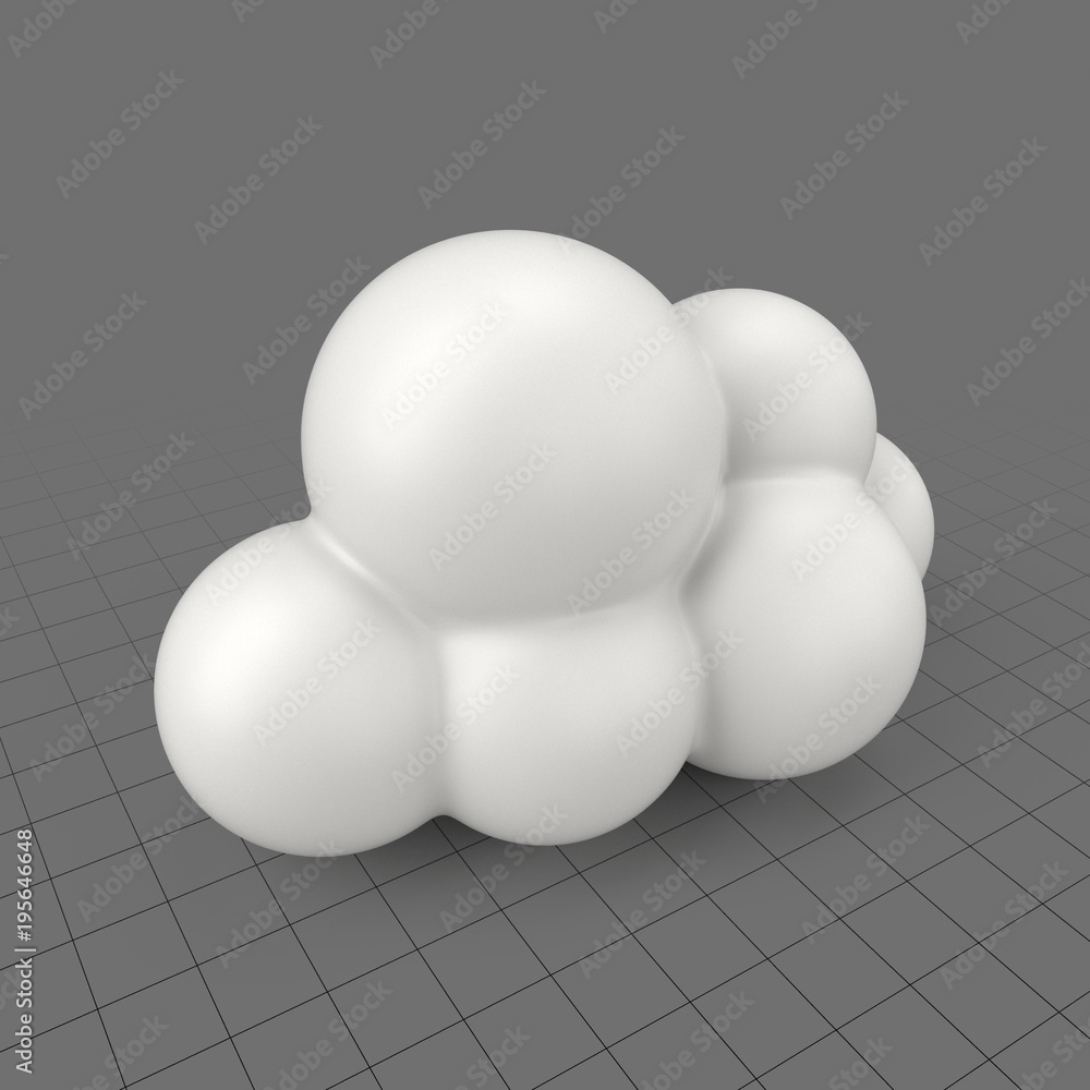 Bubble cloud 4 Stock 3D asset | Adobe Stock
